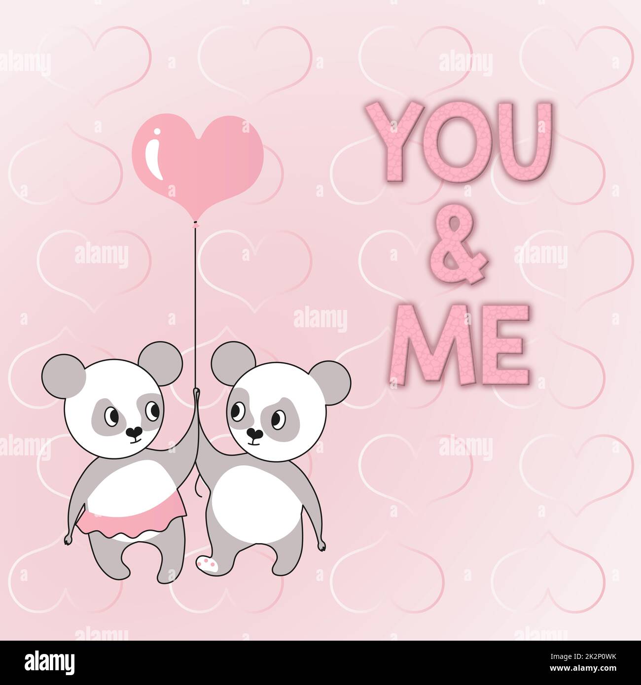 Sign displaying YOU and ME. Business overview Love Birds exchanging ...