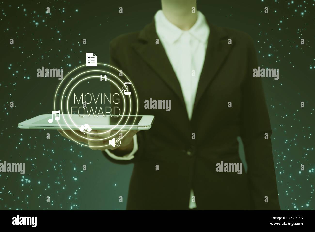 Text sign showing Moving Foward. Concept meaning Towards a Point Move ...