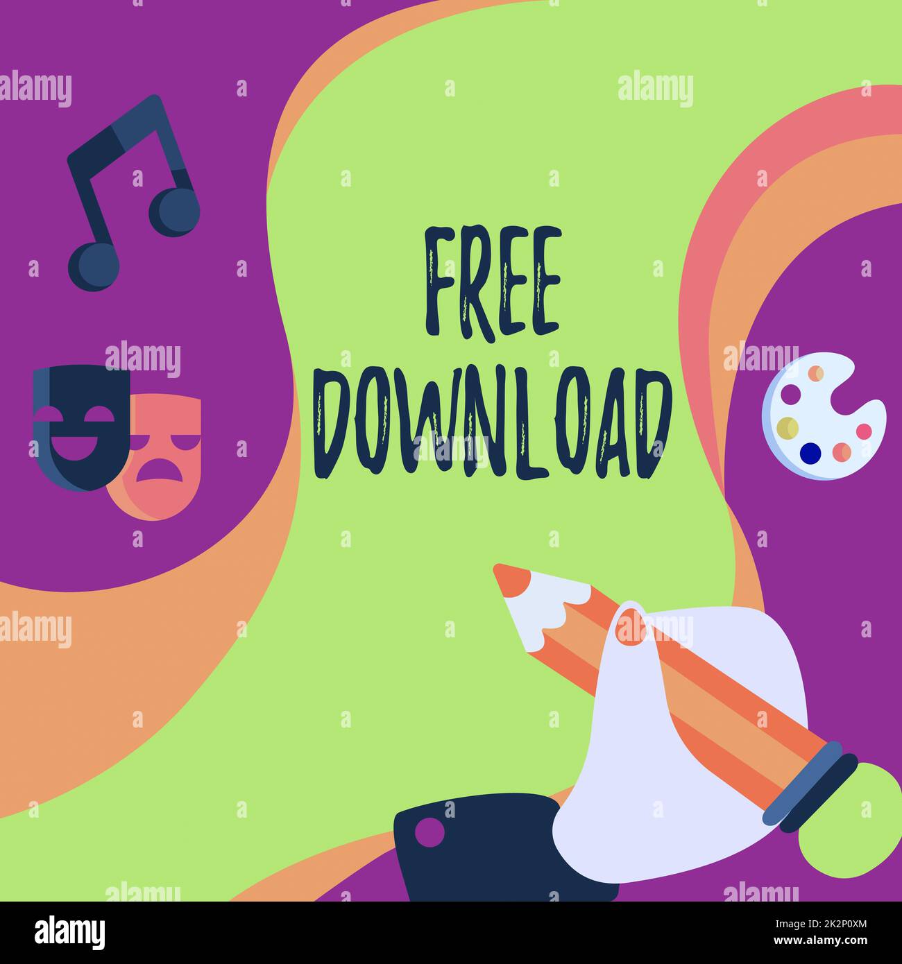 Sign displaying Free Download. Business showcase Key in Transfigure ...