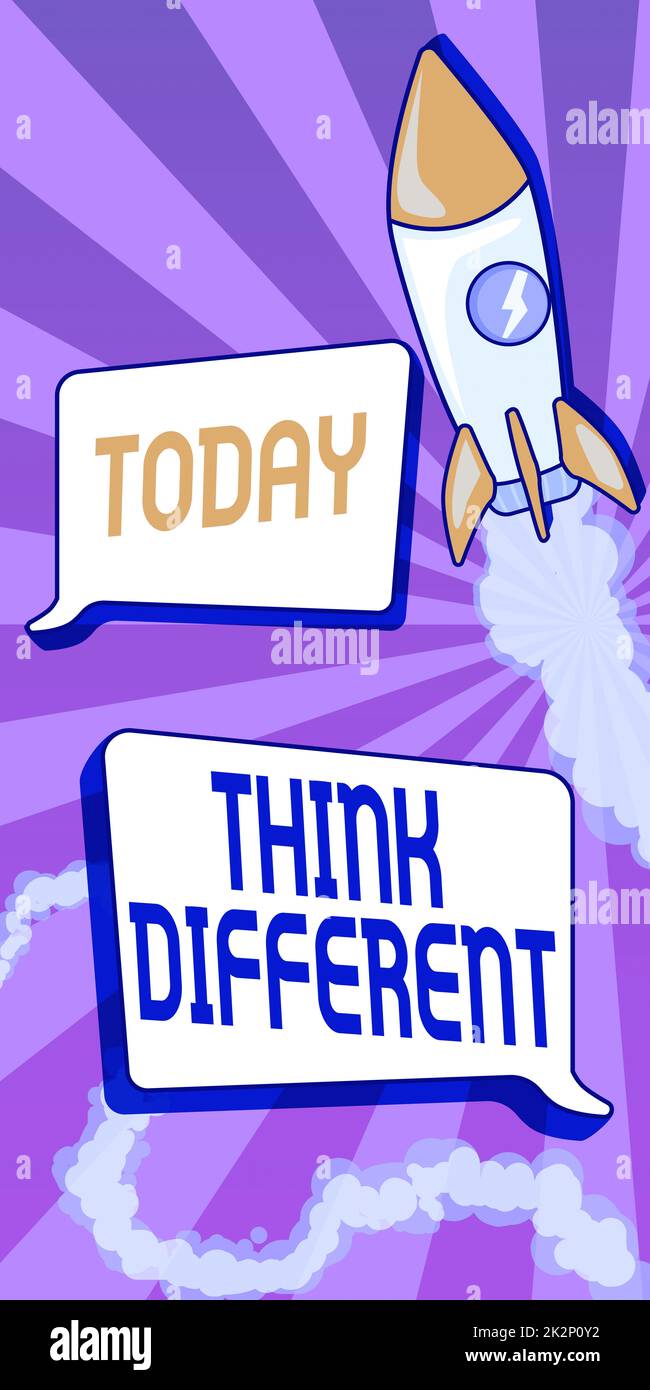 Inspiration showing sign Think Different. Conceptual photo be unique ...