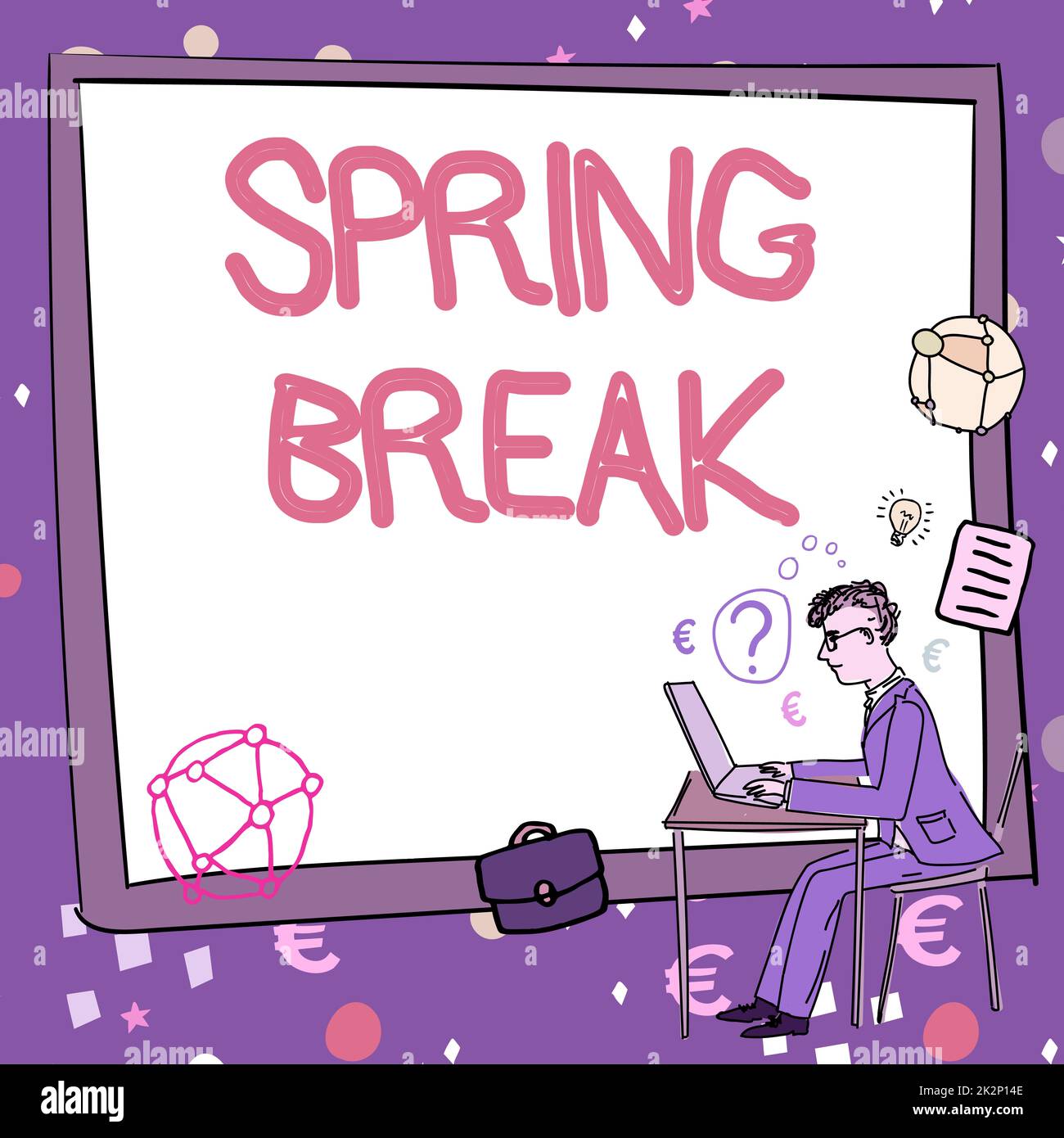 Handwriting text Spring Break. Word Written on Vacation period at ...