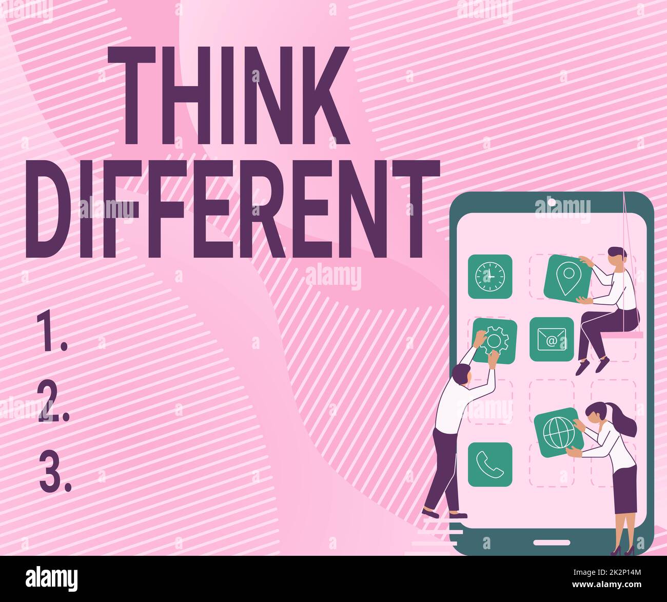 Sign displaying Think Different. Concept meaning be unique with your ... Sign displaying Think Different. Concept meaning be unique with your ...