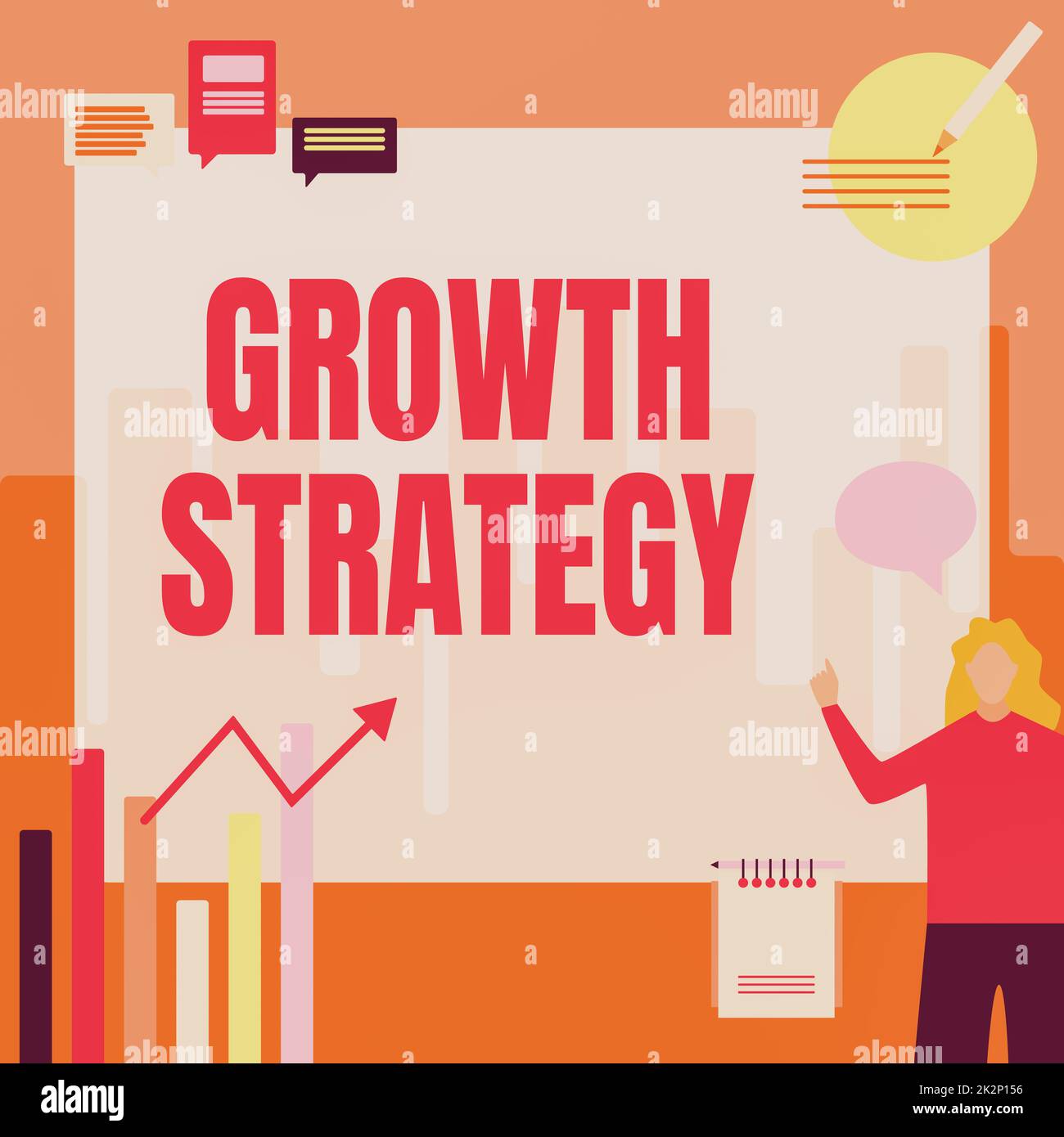 Text showing inspiration Growth Strategy. Word Written on Strategy ...