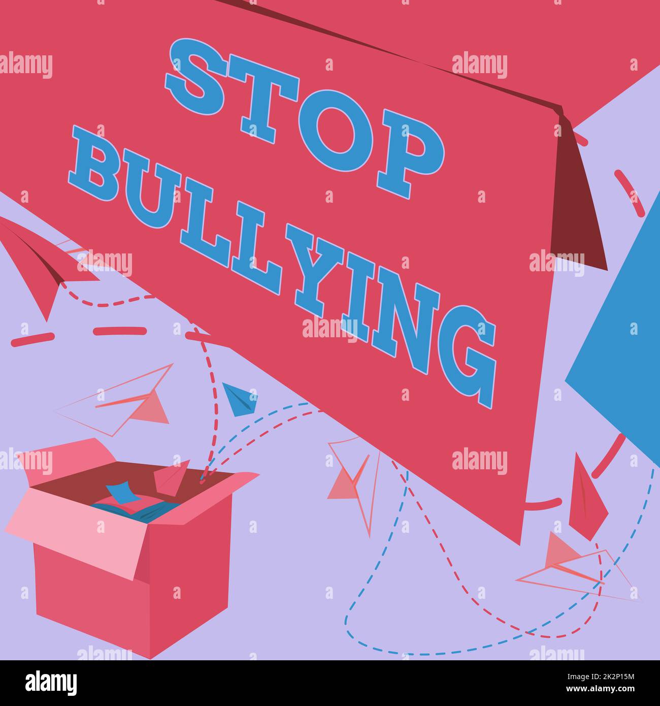 Text caption presenting Stop Bullying. Business overview Fight and ...