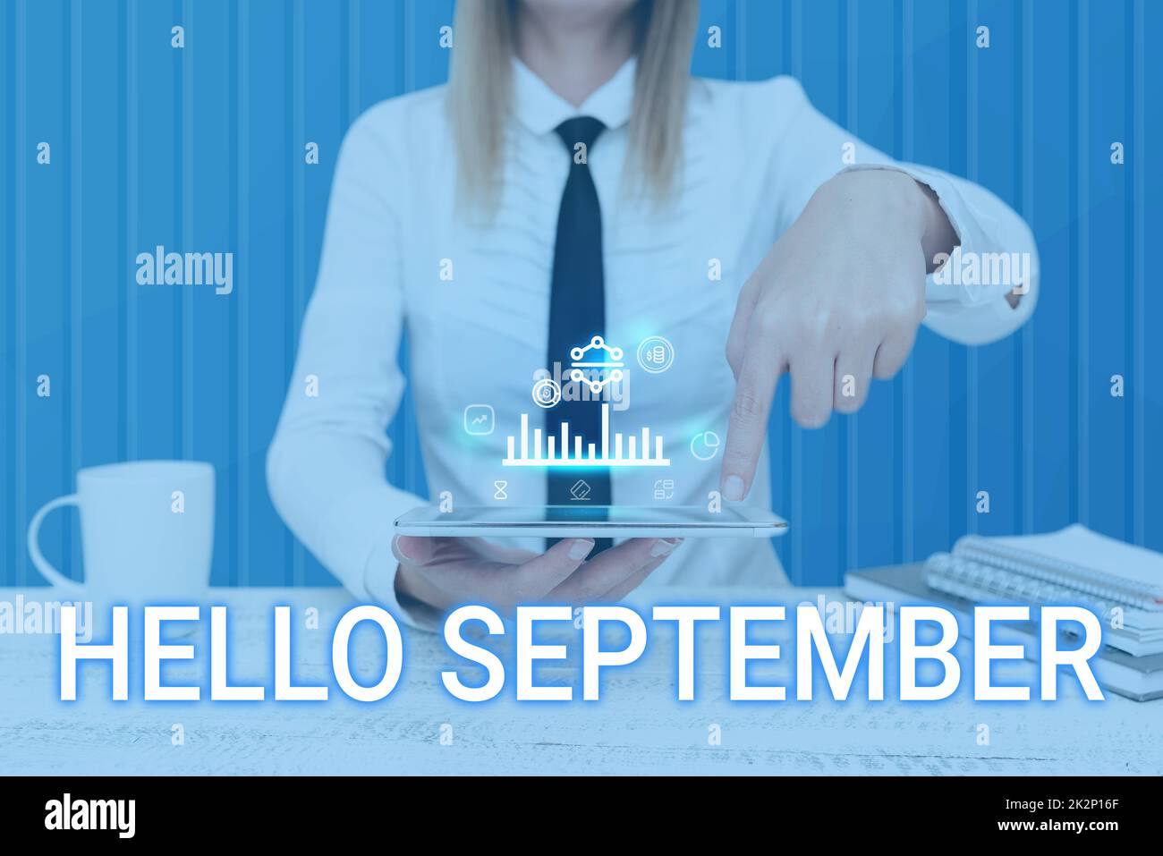 Conceptual display Hello September. Business idea Eagerly wanting a ...