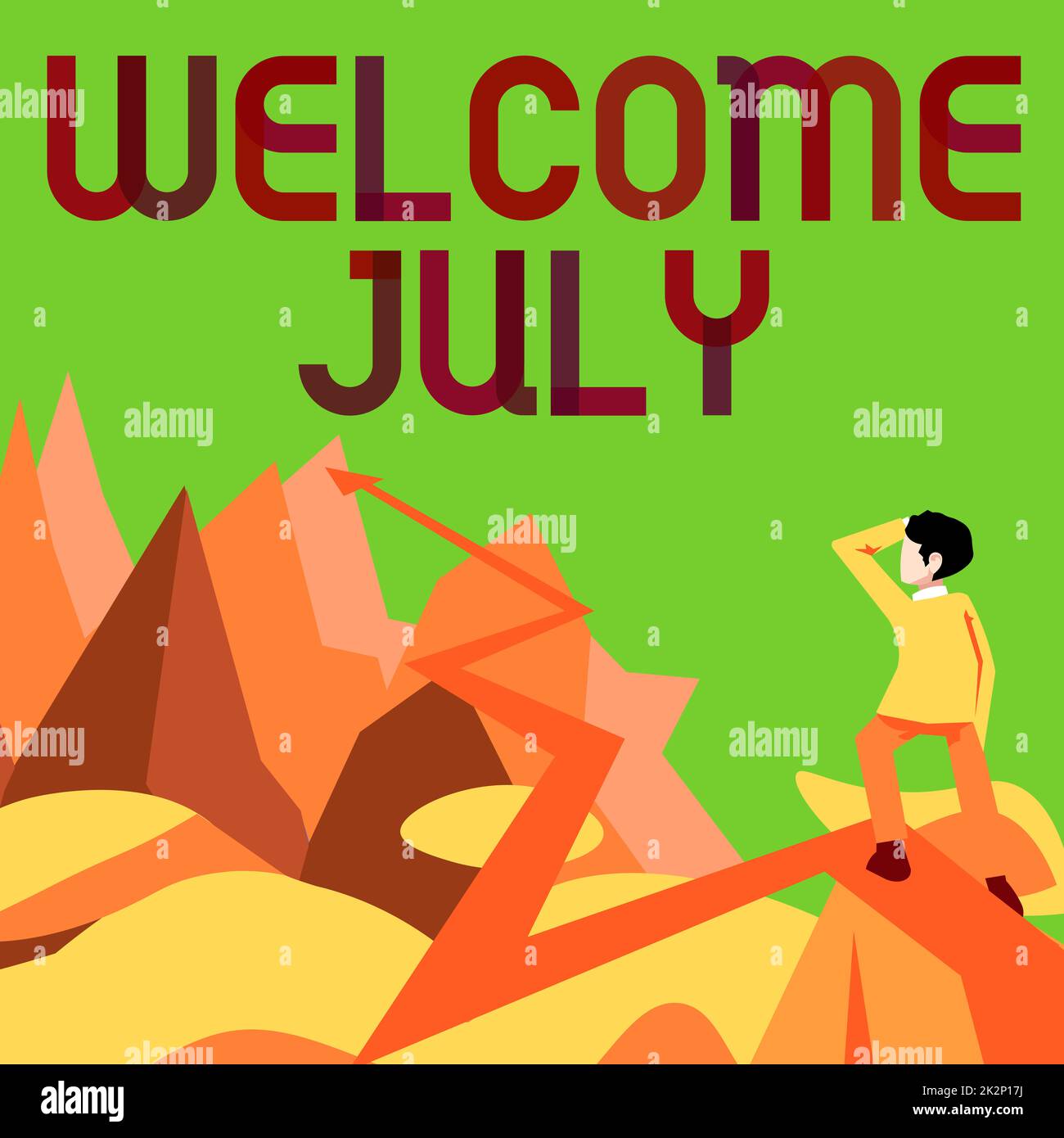 Writing displaying text Welcome July. Business concept Calendar Seventh ...