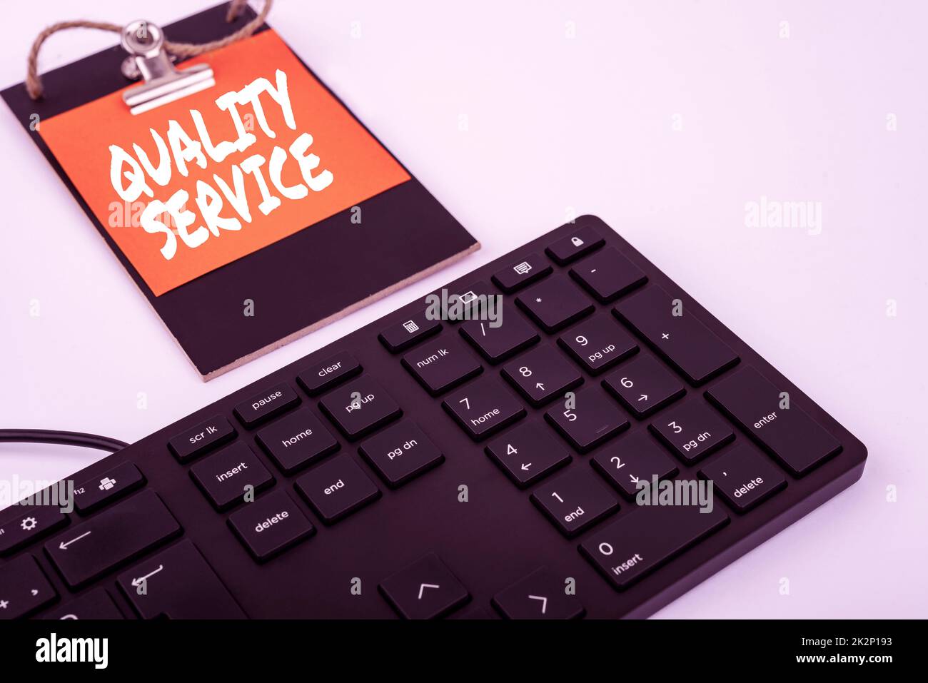 Conceptual caption Quality Service. Word for how well delivered service ...