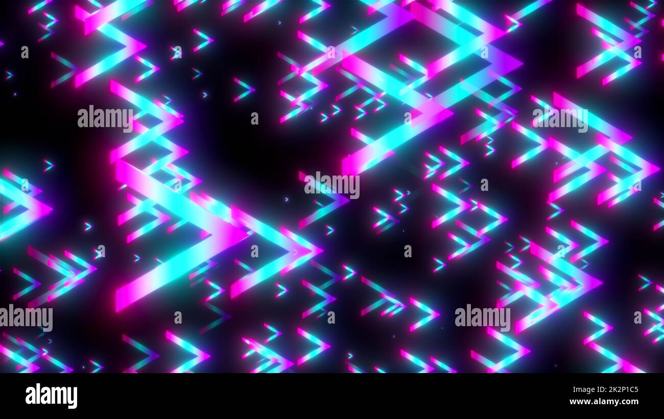 Arrows in neon light blue hi-res stock photography and images - Alamy