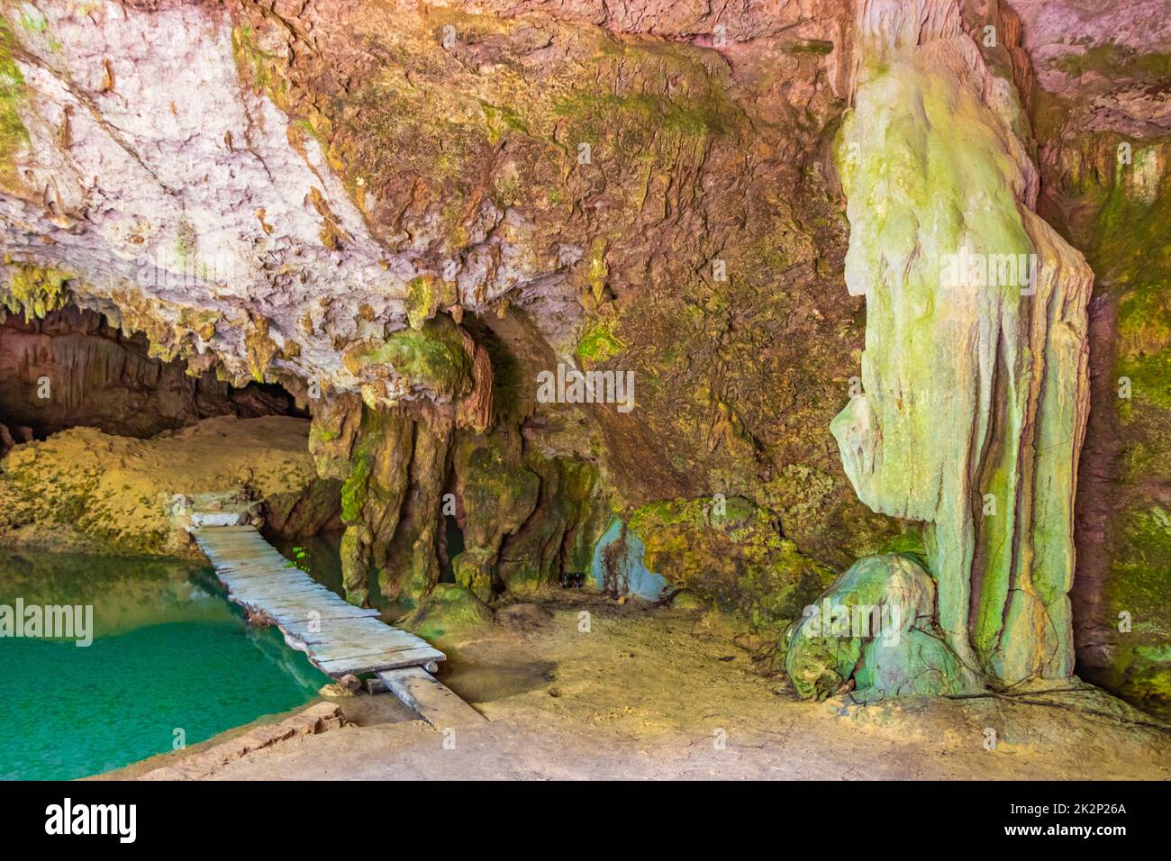 Amazing blue turquoise water and limestone cave sinkhole cenote Mexico ...