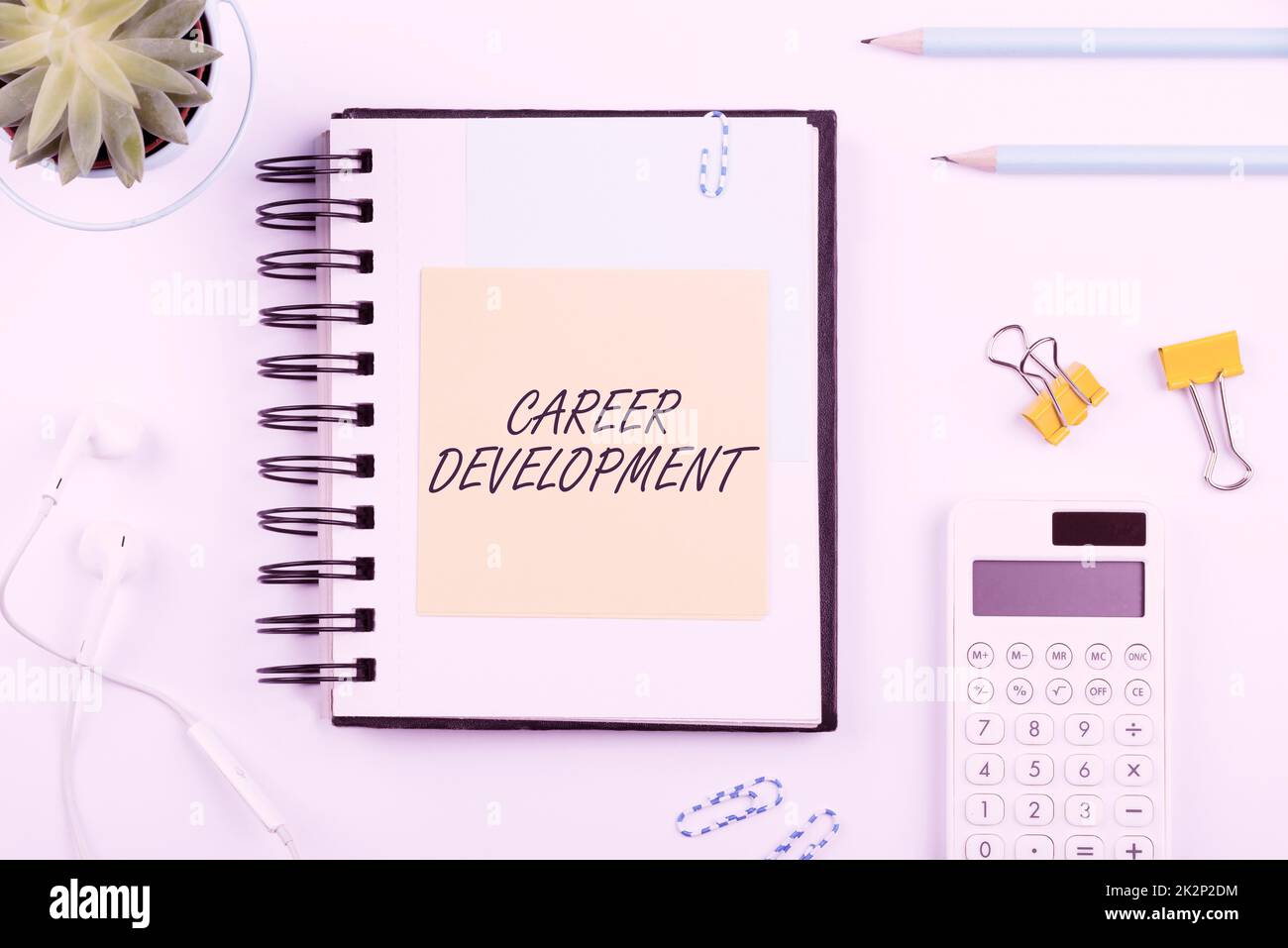 Hand writing sign Career DevelopmentLifelong learning Improving skills ...