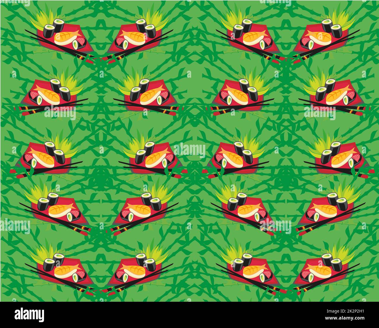 Traditional Japanese food pattern Stock Photo - Alamy
