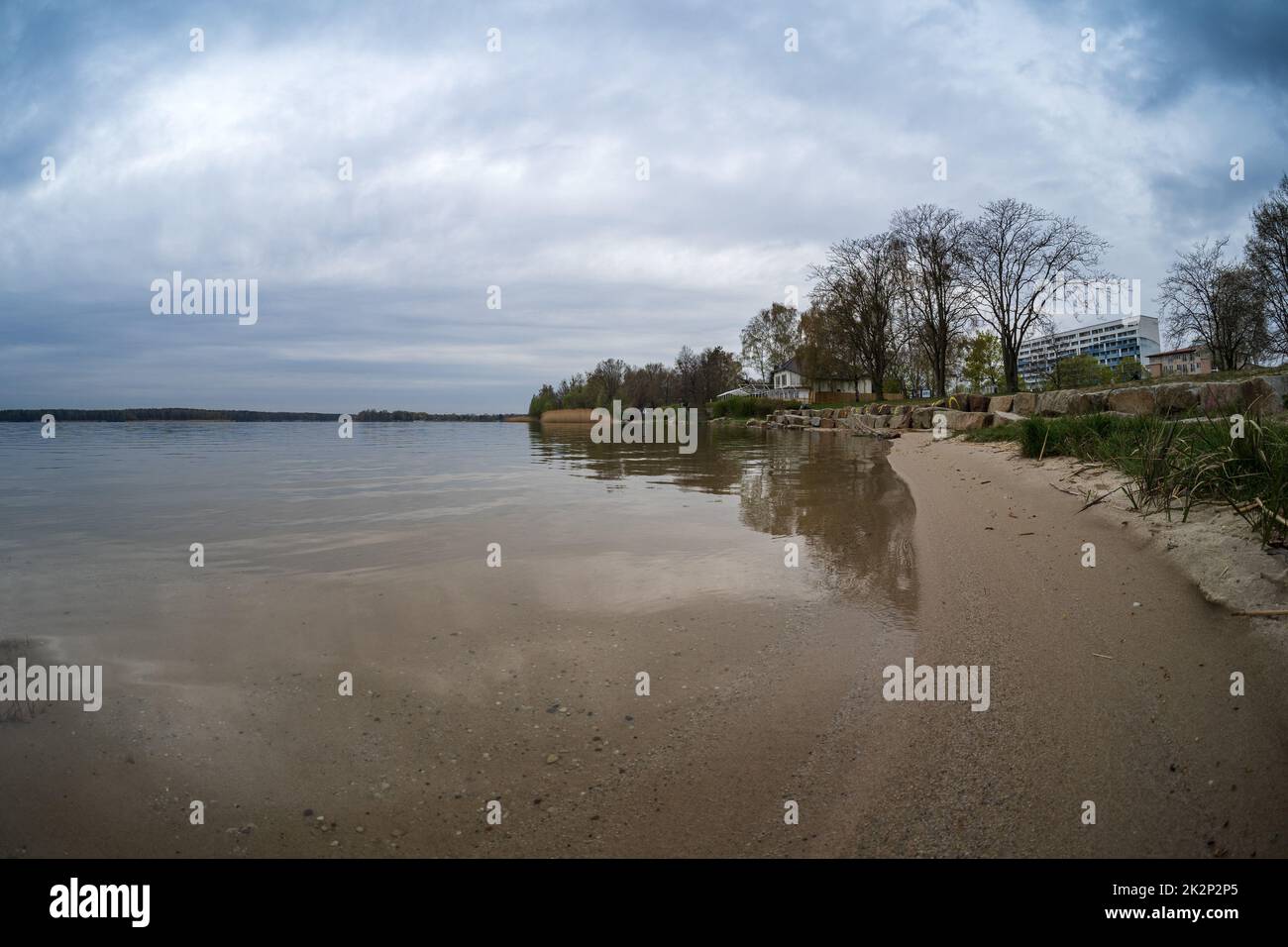 The calm water surface in cloudy weather Stock Photo - Alamy