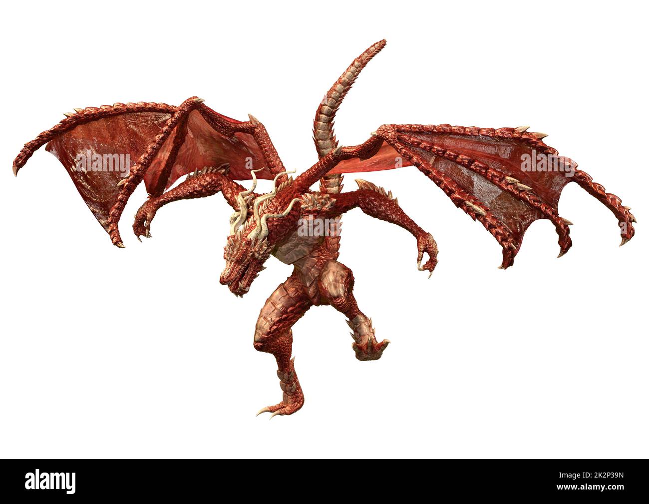 3D Rendering Fairy Tale Dragon on White Stock Photo - Alamy