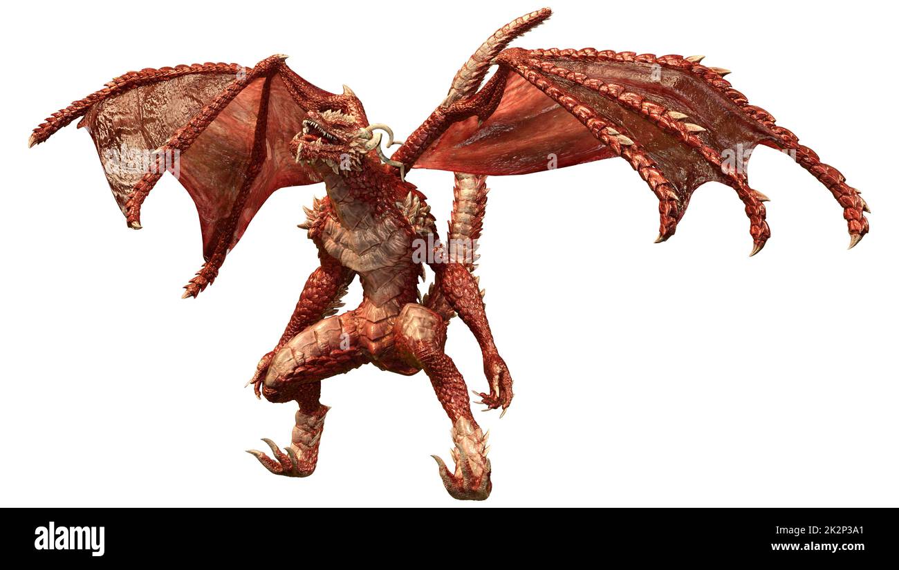 3D Rendering Fairy Tale Dragon on White Stock Photo - Alamy