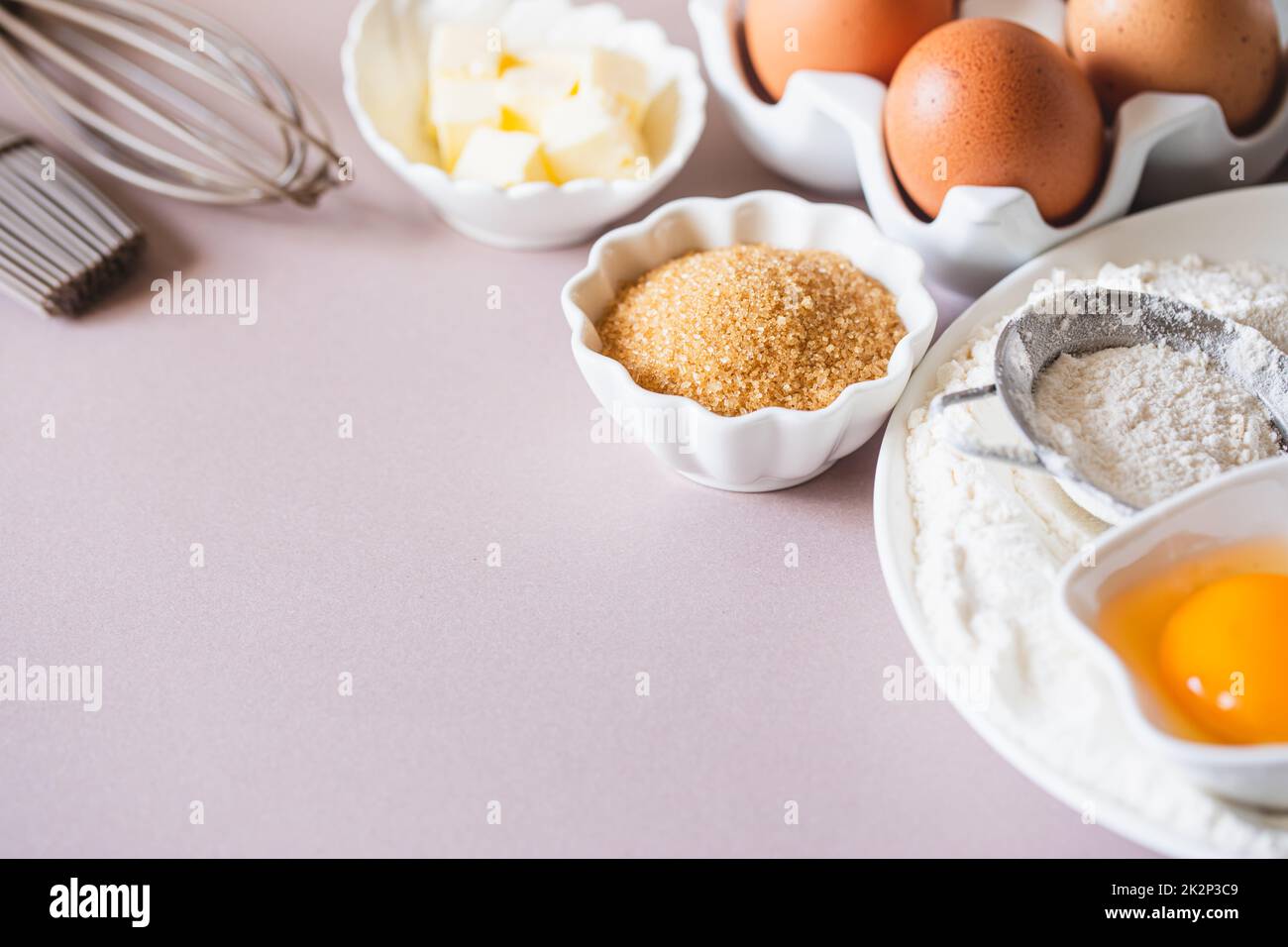 Baking or cooking background frame. Ingredients, kitchen items for ...