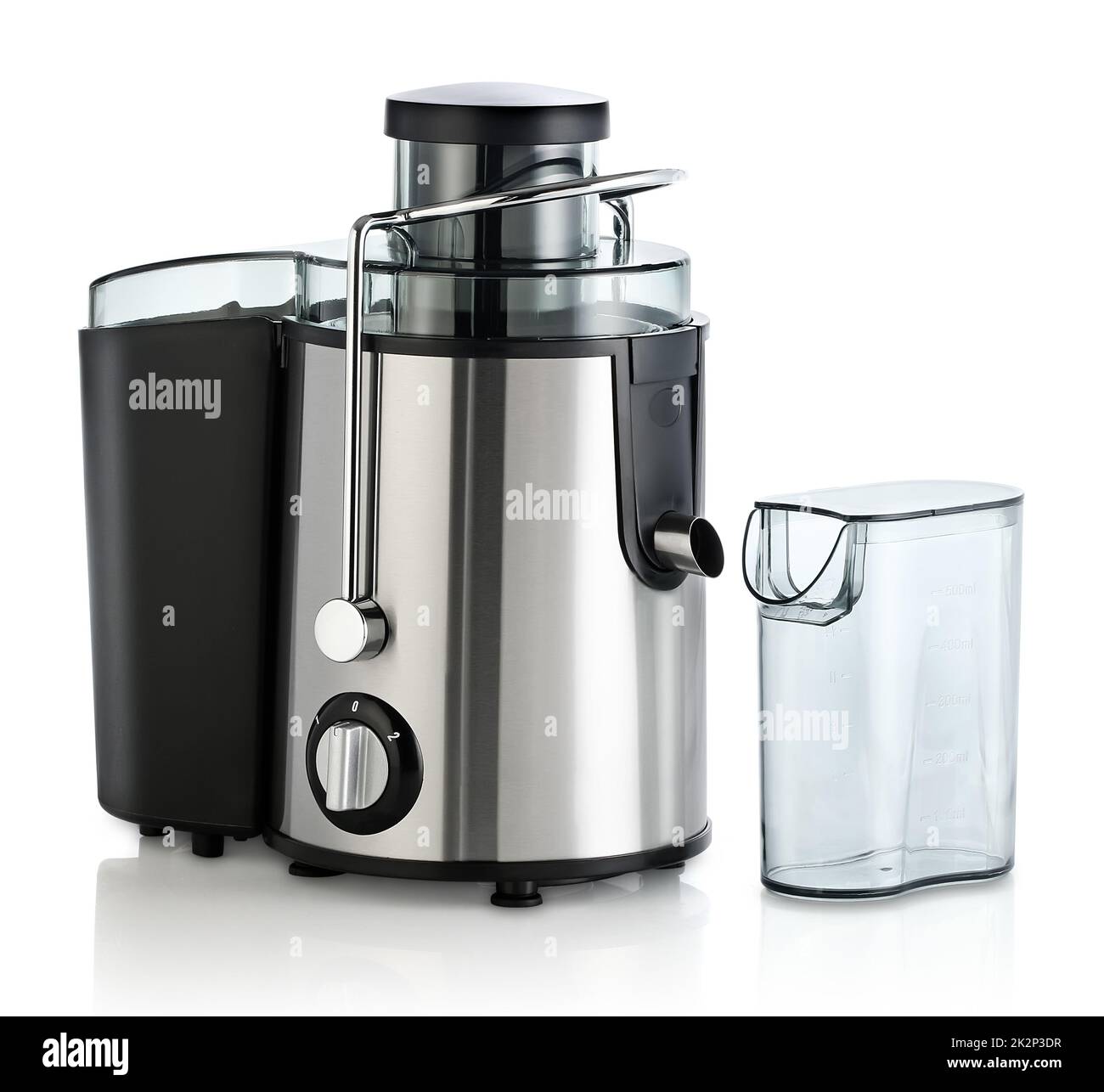 Electric juicer isolated on white Stock Photo - Alamy