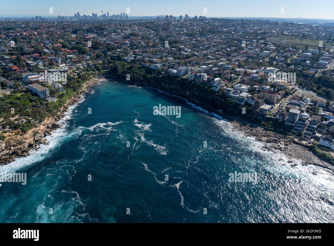 An aerial view of Gordons Bay in the eastern suburbs of Sydney ...