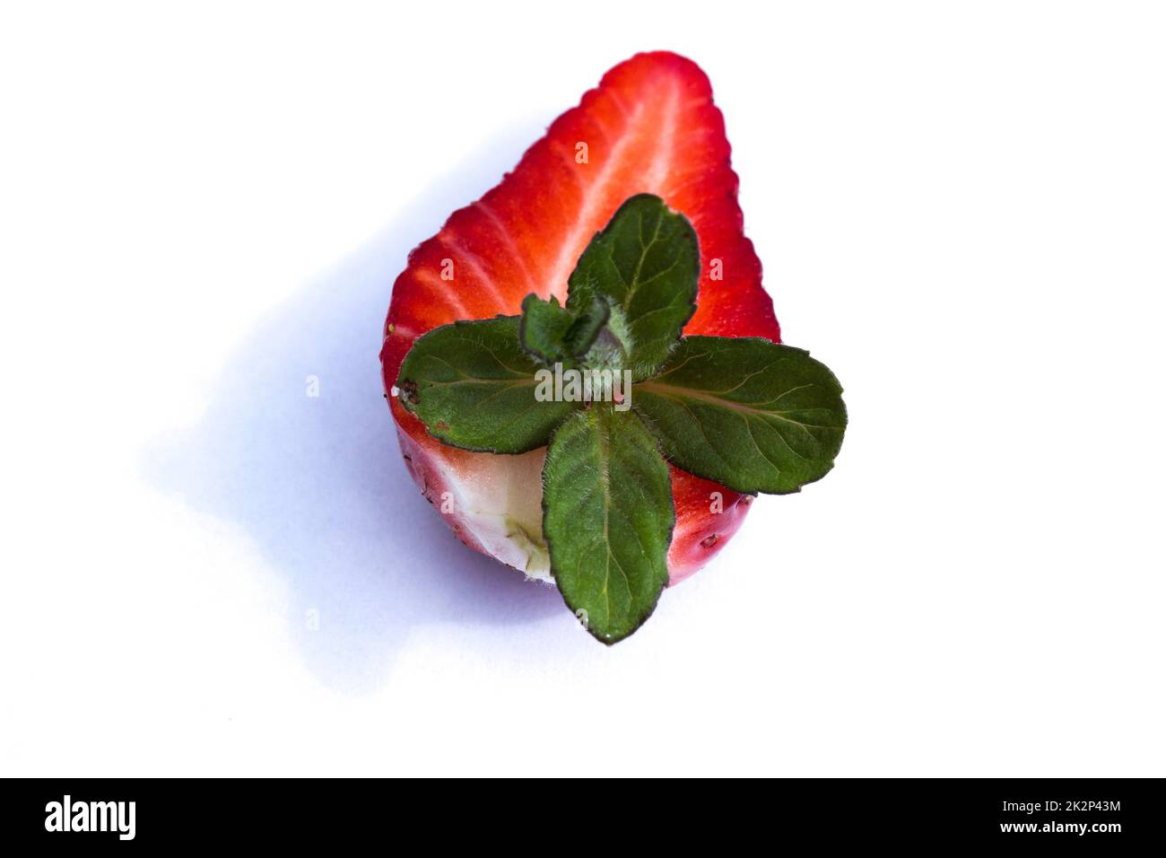 Strawberry with peppermint Stock Photo - Alamy