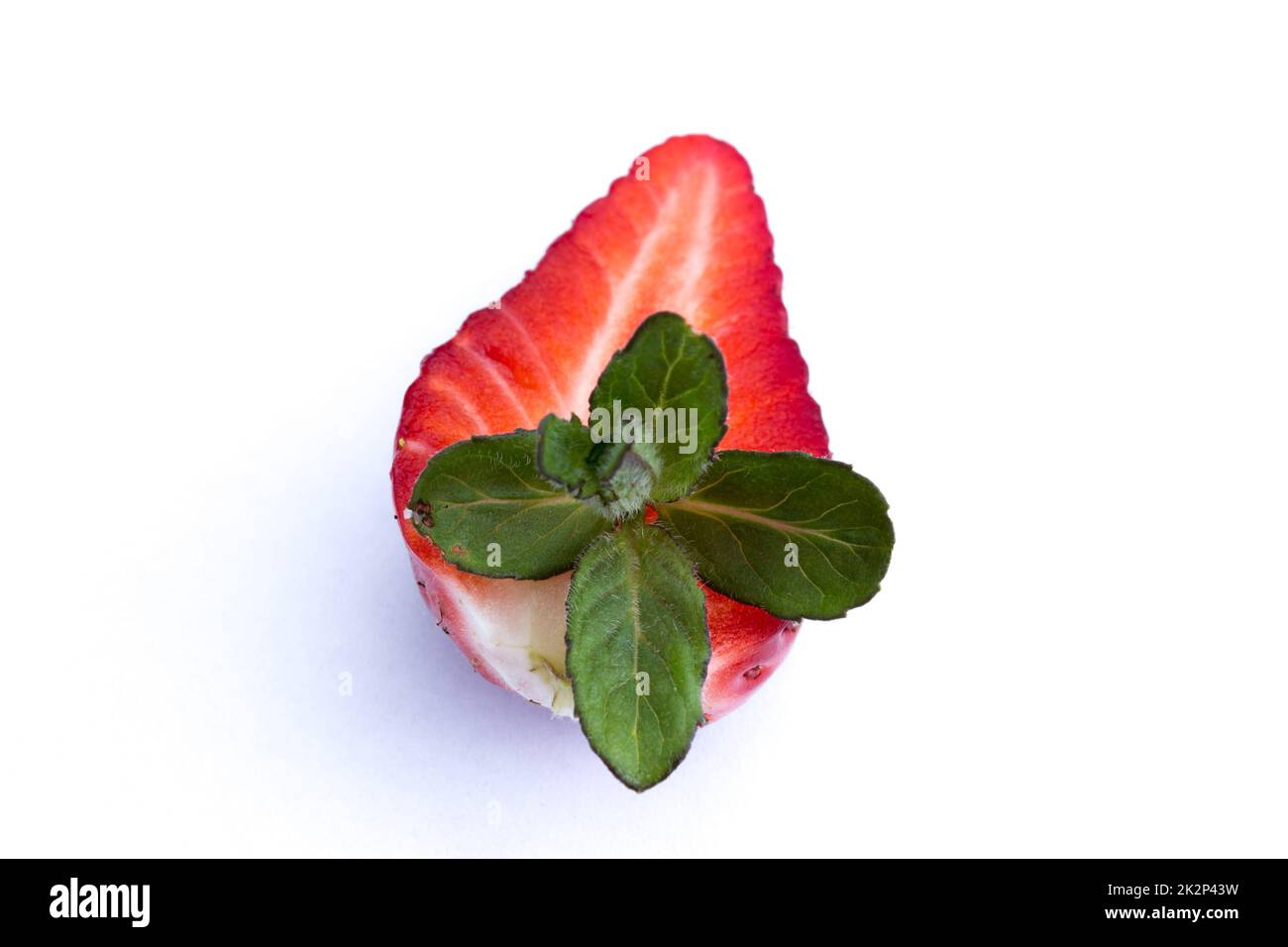 Strawberry with peppermint Stock Photo - Alamy