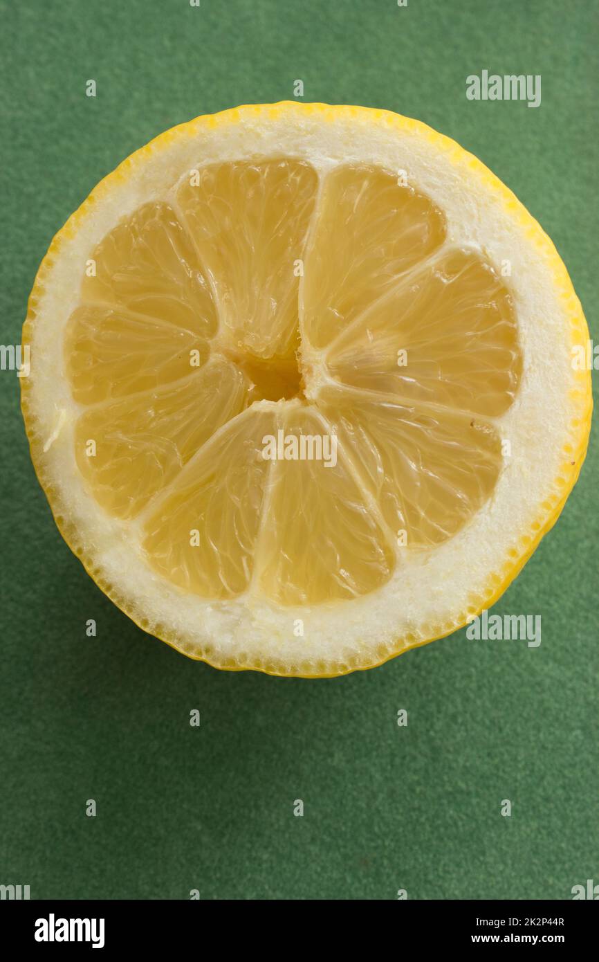 Lemon cut in half Stock Photo - Alamy