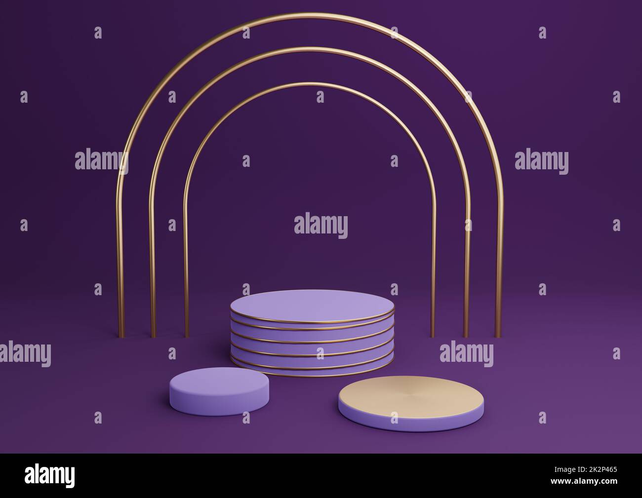 Dark purple, violet 3D rendering simple product display cylinder ...