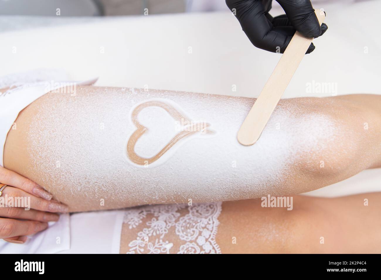 Professional cosmetology, body epilation, leg hair removal concepts ...