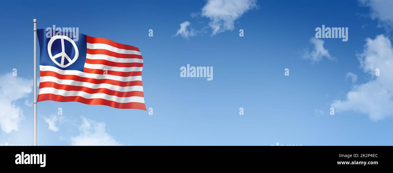 Blue peace flag hi-res stock photography and images - Alamy