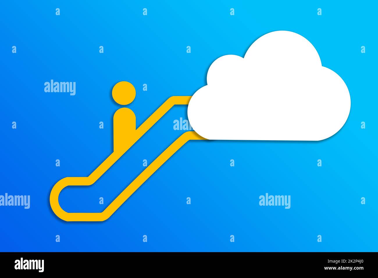 Journey or transition into cloud Stock Photo - Alamy