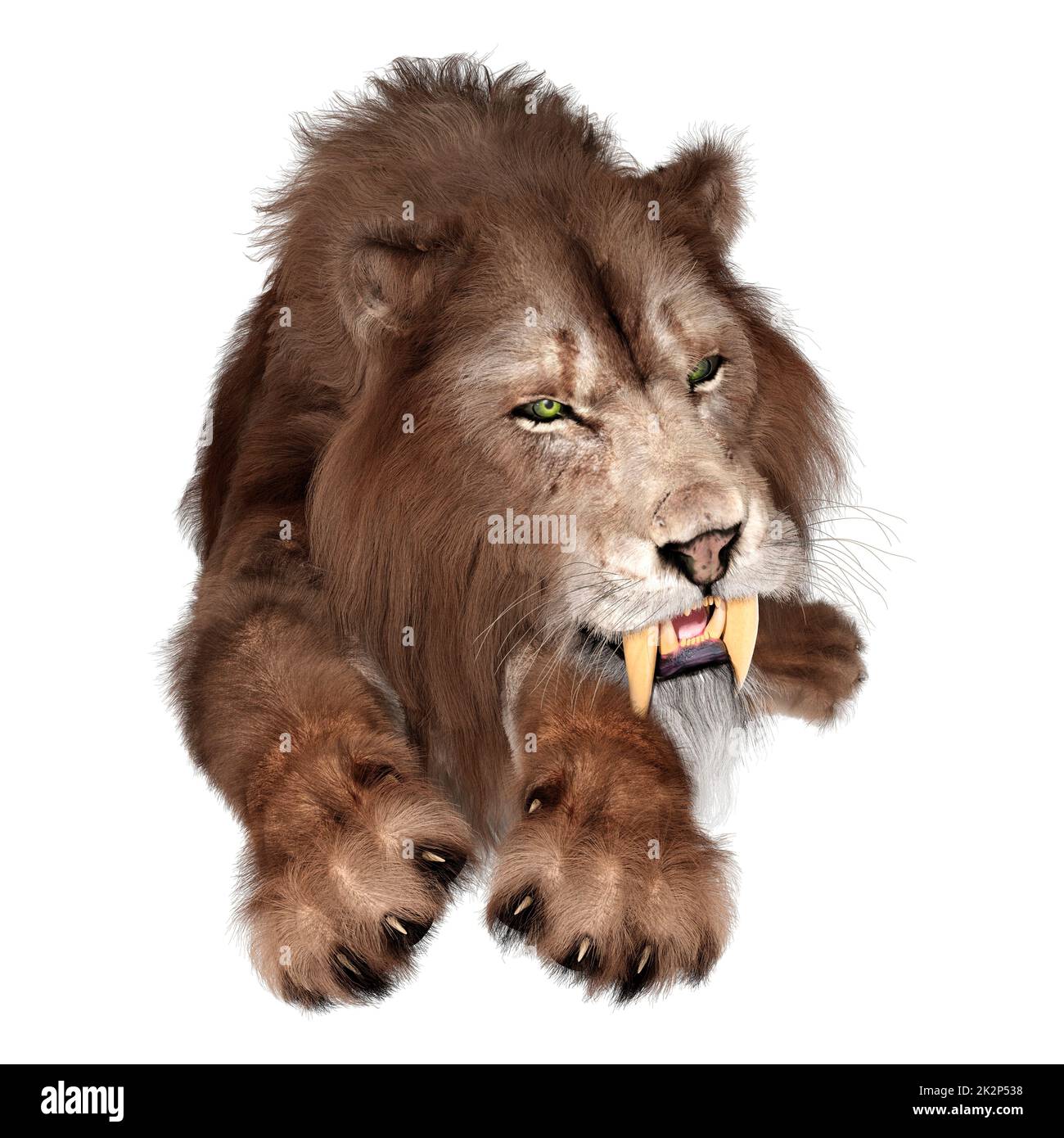 3d rendering saber tooth tiger hi-res stock photography and images - Alamy