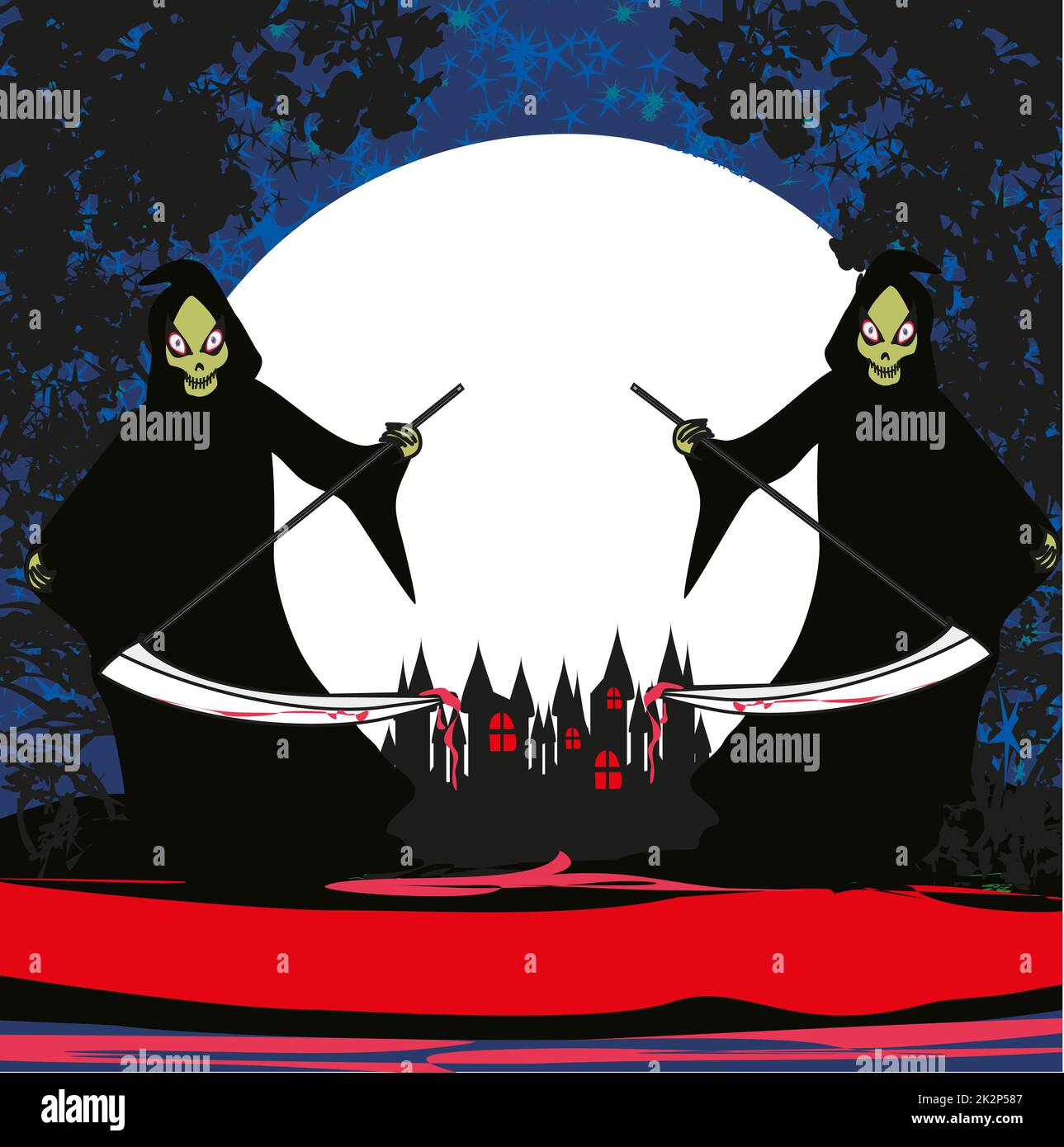 Grim reaper card Stock Photo - Alamy