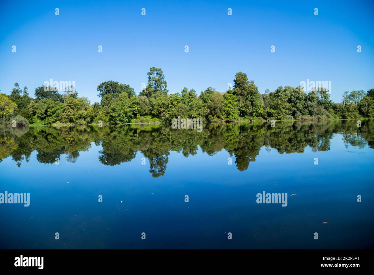 Minho river the natural border Stock Photo - Alamy