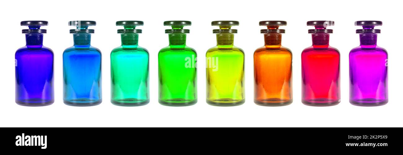 Pharmacy bottles, cut-out Stock Photo - Alamy