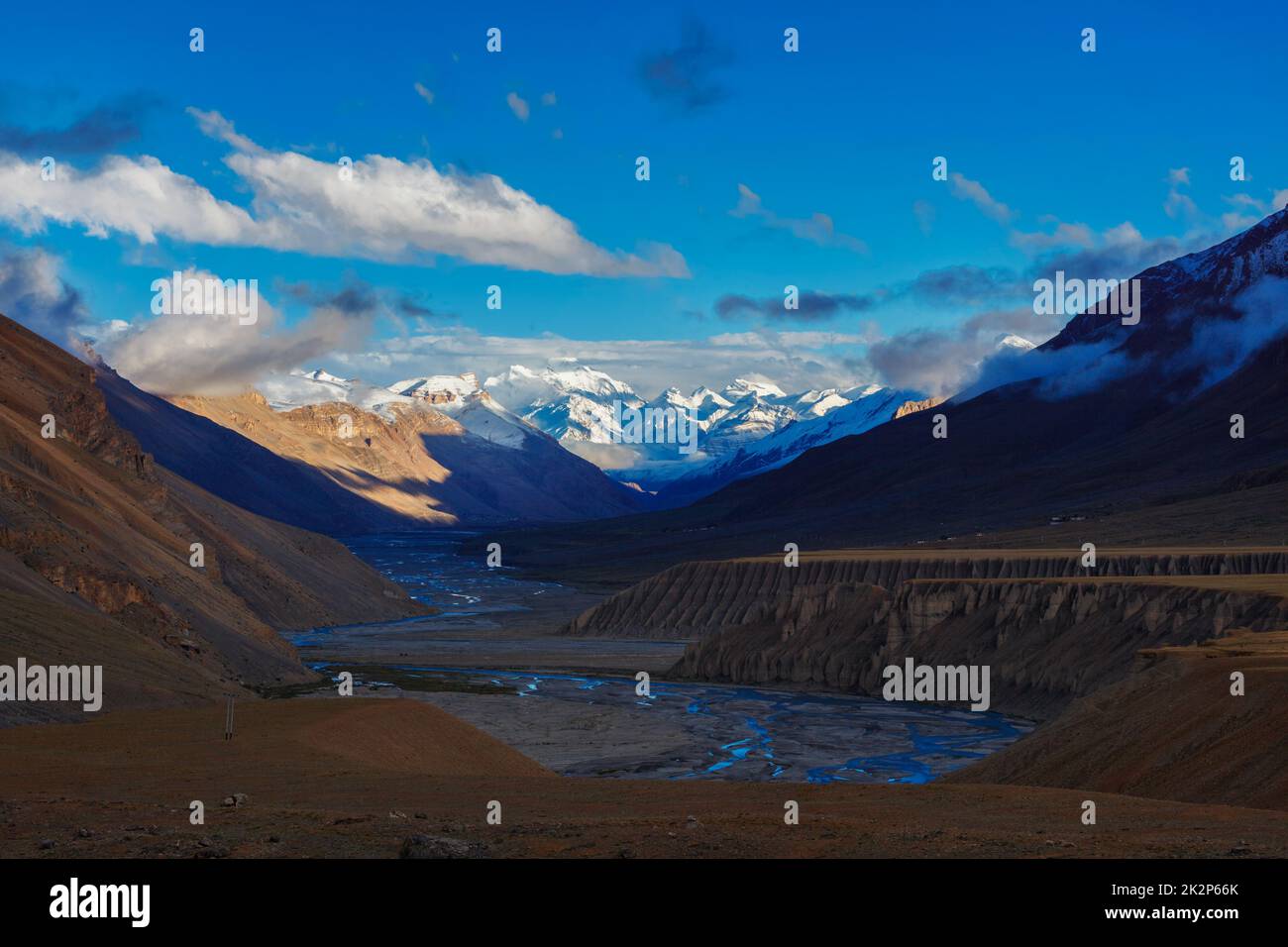 Sunset in Himalayas. Spiti Valley Stock Photo - Alamy