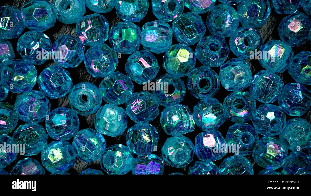 blue crystal luster beads Stock Photo - Alamy