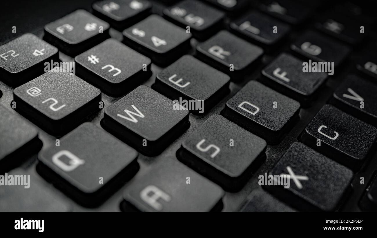 elegant black keyboard keys Stock Photo - Alamy