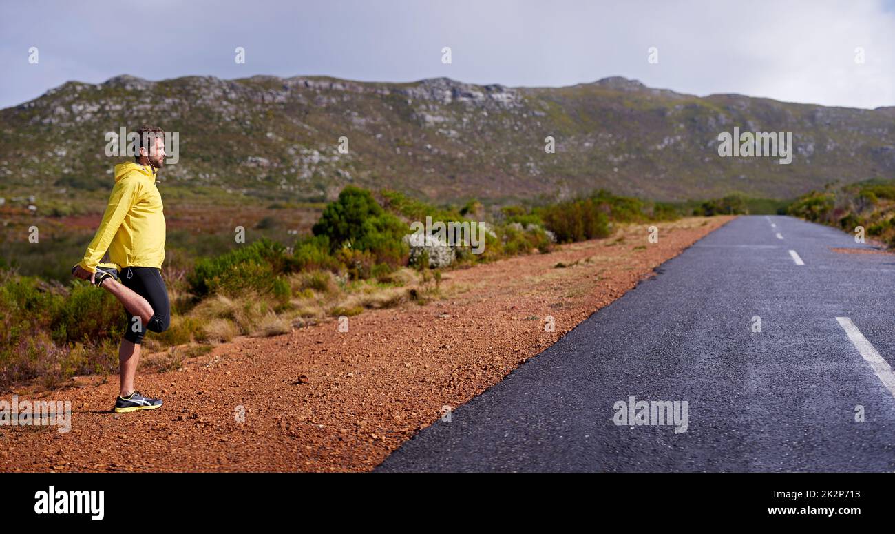 This is heaven. Wide angle shot of a rural. road heading toward ...