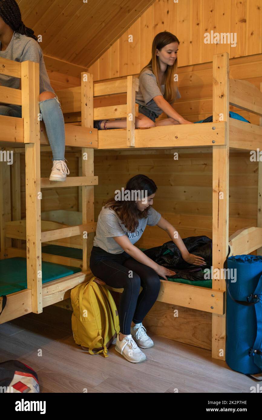 Child girls cabin bed hi-res stock photography and images - Alamy