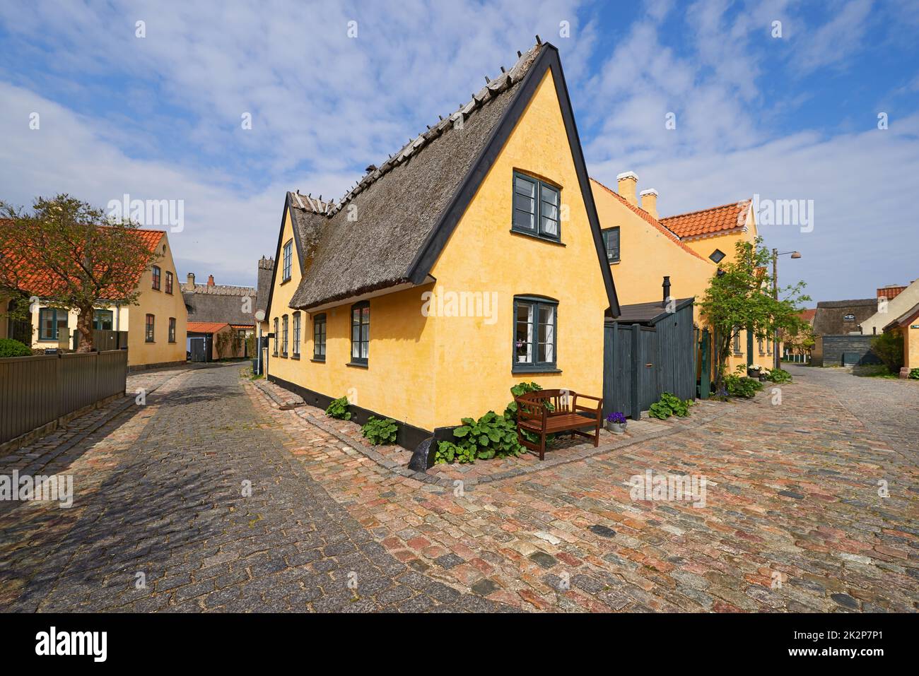 Historic houses of Dragoer. Old houses located in Dragor, Denmark Stock ...