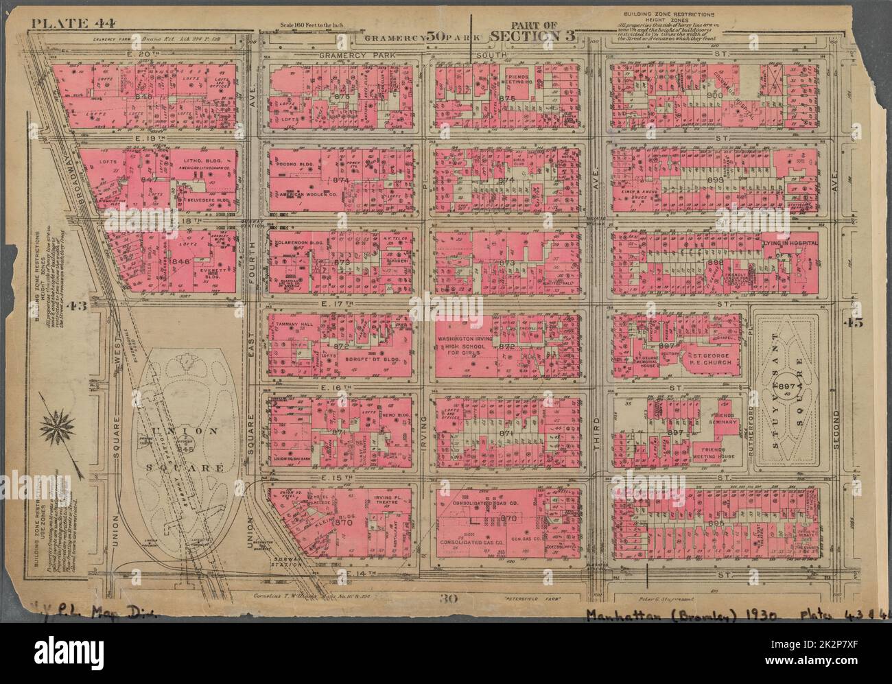 Map of gramercy hi-res stock photography and images - Alamy