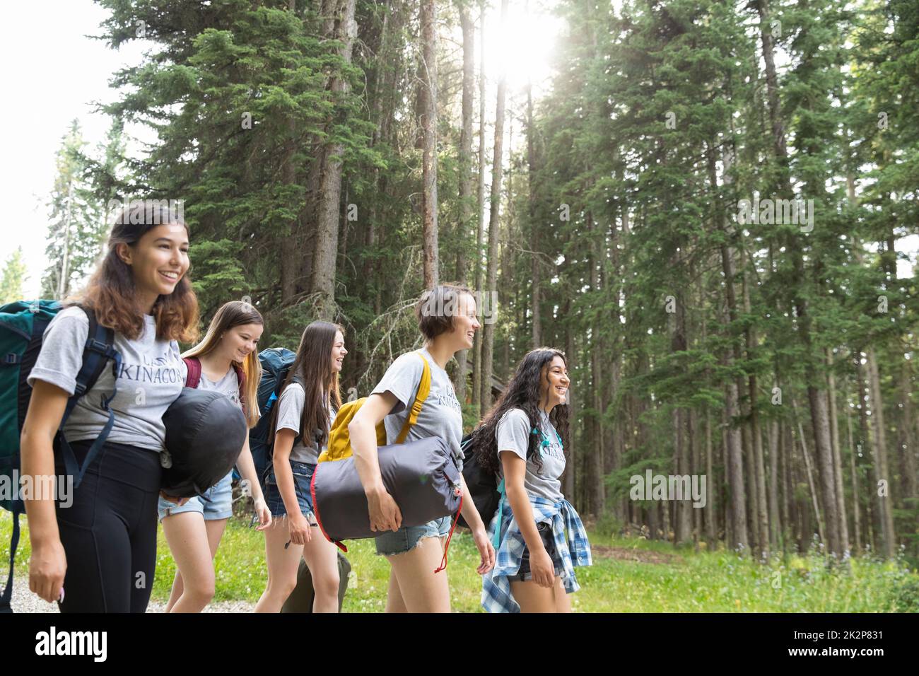 Backpacks girls hi-res stock photography and images - Alamy
