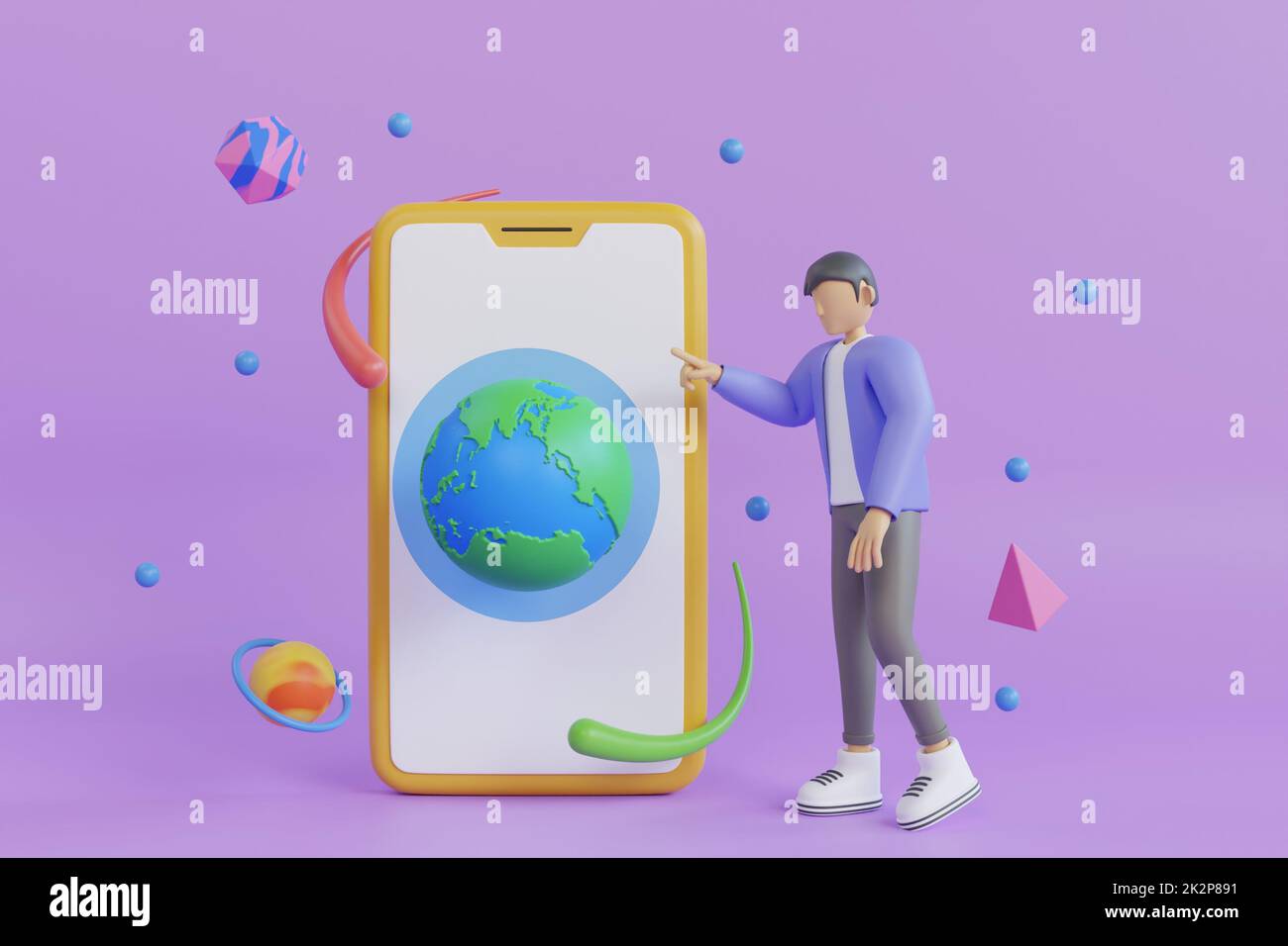 3D Conceptual Illustration of Metaverse, Virtual and Augmented Reality ...