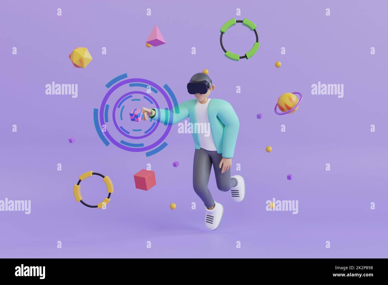 Metaverse technology future 3D concept. Concept of surrealism, immersive experience, metaverse ...