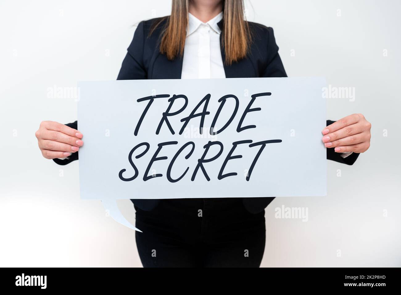 Text sign showing Trade Secret. Business overview Confidential information about a product ...