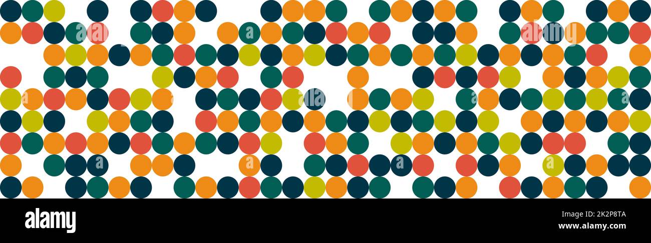 Panoramic abstract background of colorful circles, web template ...