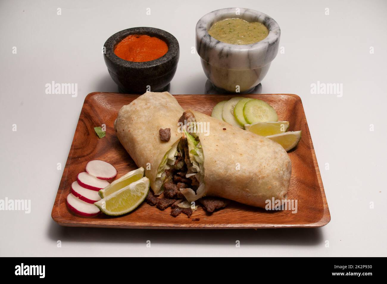 Authentic Mexican Burrito Stock Photo - Alamy