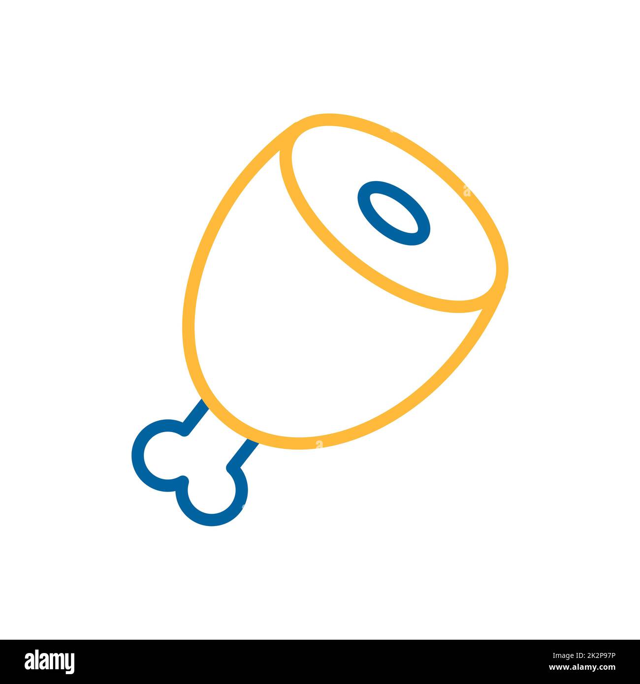 Meat leg vector flat icon. Farm animal sign Stock Photo - Alamy