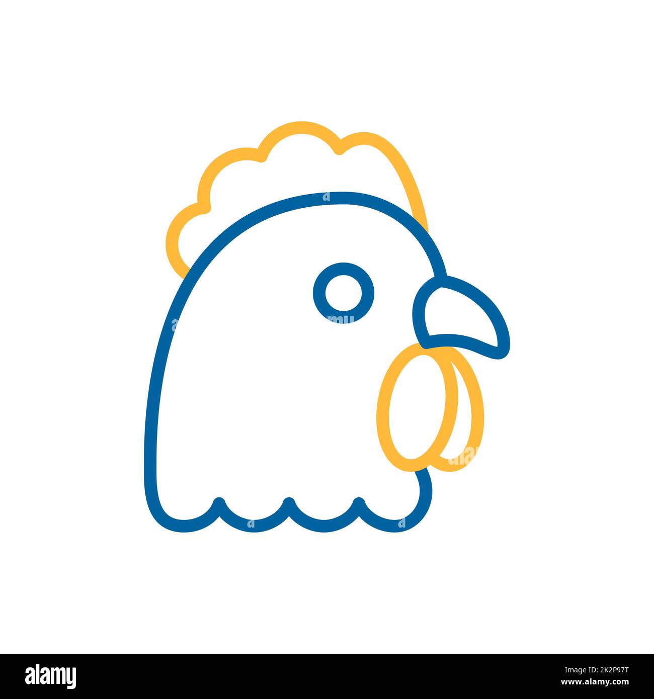 Chicken vector flat icon. Animal head vector Stock Photo - Alamy