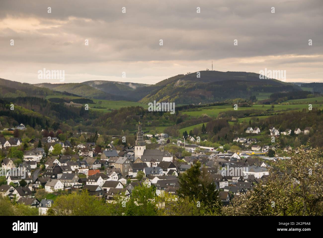 Landscape of the german city called Hallenberg Stock Photo - Alamy