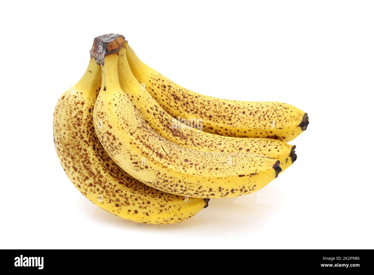 Close up of over-ripe bananas isolated on white background Stock Photo ...