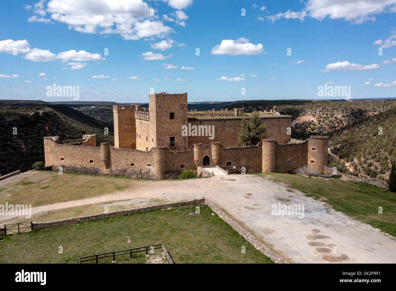 The famous medieval castle of Pedraza in the province of Segovia (Spain ...